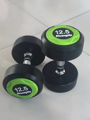 Chinese wholesalers high quality 2.5kg-50kg black iron with rubber dumbbells for gym club